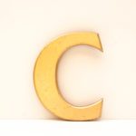 Reclaimed Gold Resin Letter C – Vintage Matters