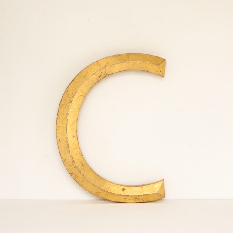 Reclaimed Gold Resin Letter C – Vintage Matters