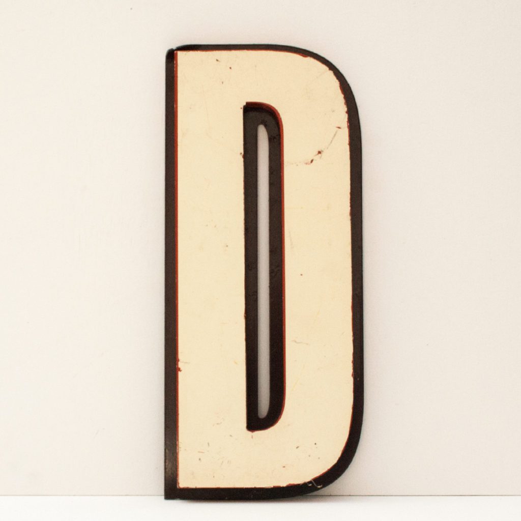 Reclaimed Black Resin Letter D - Vintage Matters
