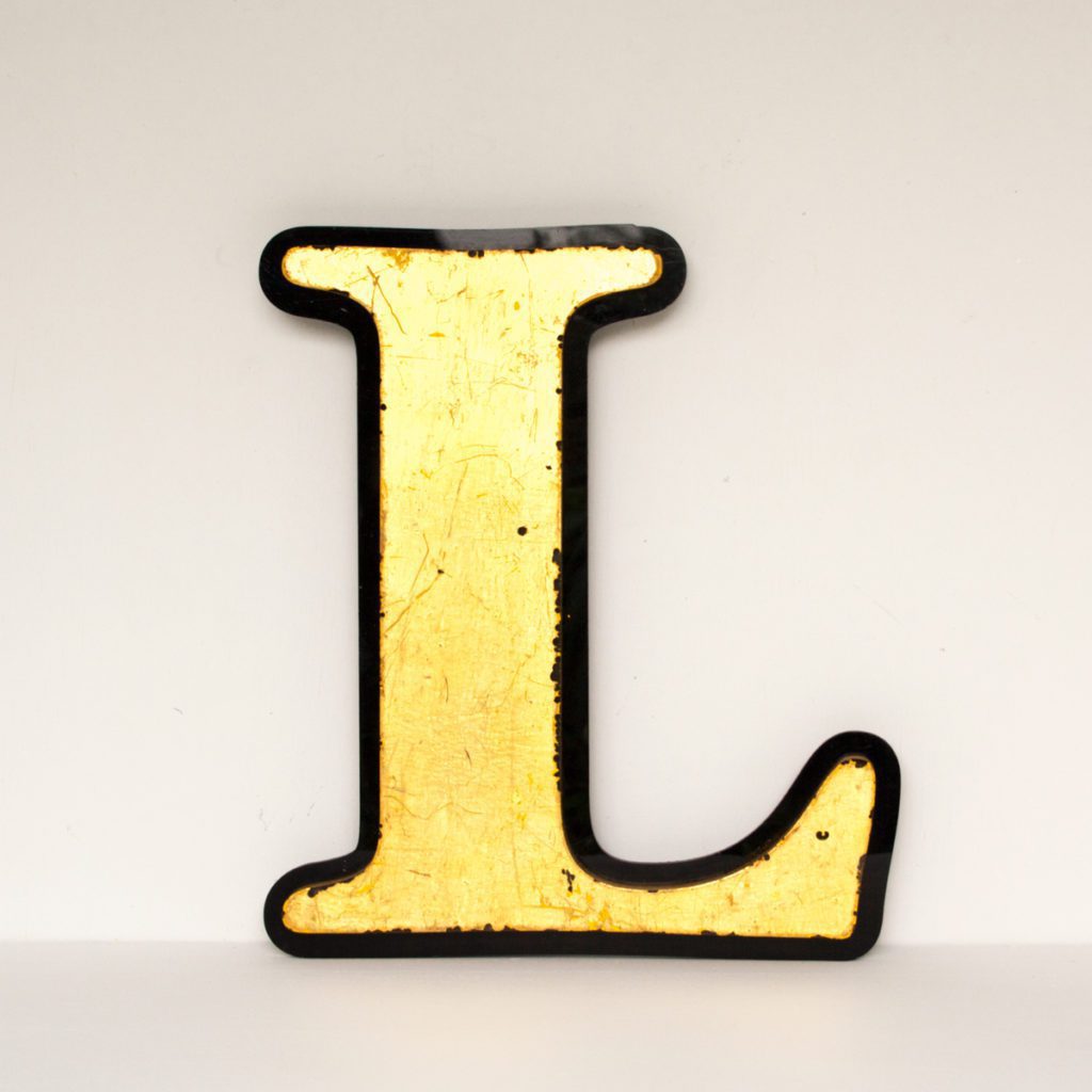 Reclaimed Blue Metal Letter L – Vintage Matters