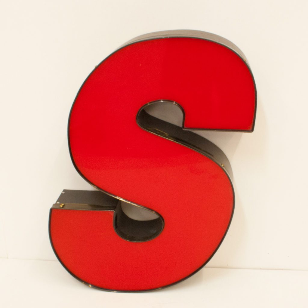 Large Reclaimed Red Letter Light S – Vintage Matters